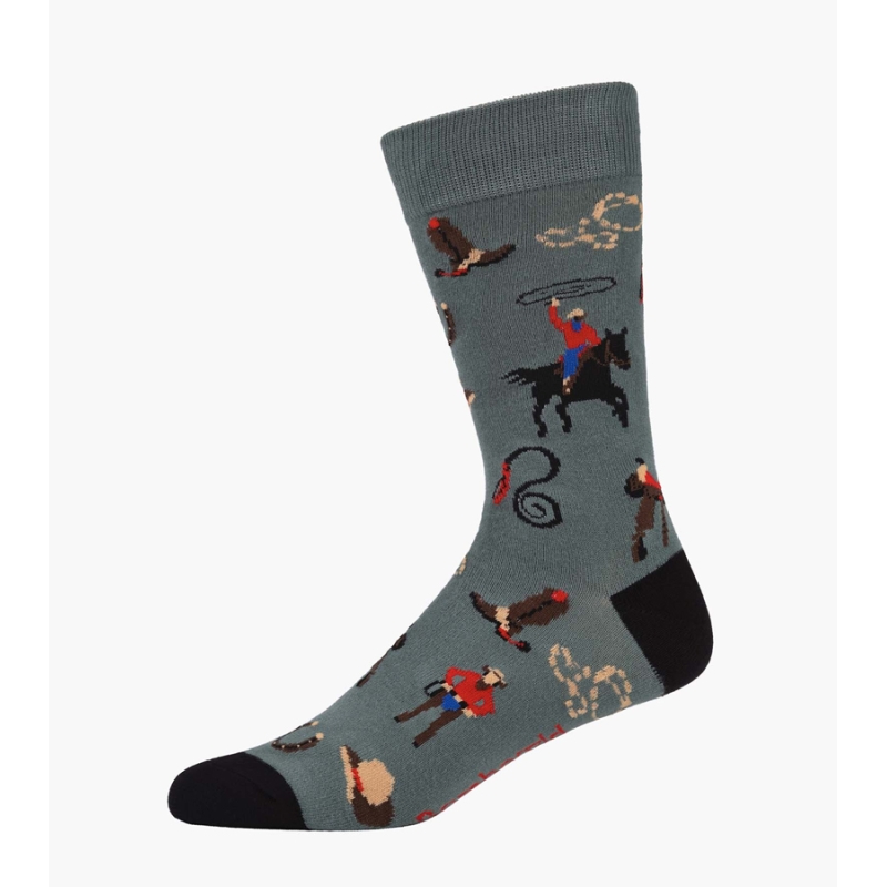 Mens Ride Em Cowboy Bamboo Socks